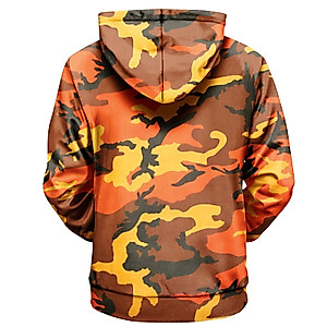HAVUITYY Graphic Hoodies,Hoodies For Men Workout Hoodies For Men Fashion Fall Fleece Tie Dye Printed Long Sleeve Pullover Plus Size Loose Fit Casual Round Neck Sweatshirt Tops 2023 Orange 2XL