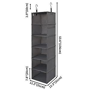GRANNY SAYS Bundle of 1-Pack Shelf Organizer for Closet & 1-Pack Closet Hanging Storage Shelves