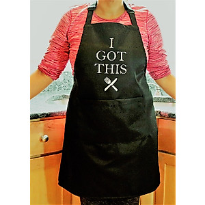 MeAnWe Wares Apron with Pockets - Paint and Sip Bib - Artist Painters Gift for Women, Men - Painting Smock Party Supplies, 1 Pcs