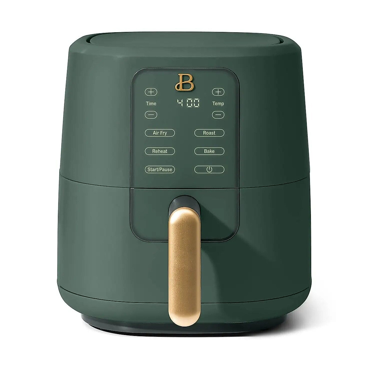 Beautiful 3-quart Touch-screen Display Air Fryer with Adjustable Temperature Compact Space-saving 4 Preset Functions whiteicing By Drew Barrymore