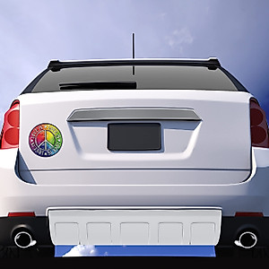 Inspirational Car Magnet Love is Love Peace Magnetic Decal for Locker or Fridge, 5 1/2 Inch