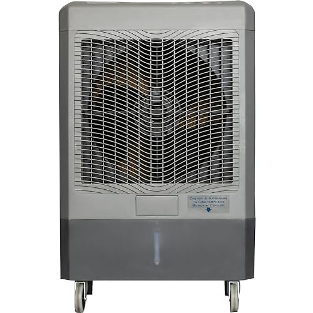 Portable Swamp Coolers - 5300 CFM MC61M Evaporative Air Cooler with 3-Speed Fan - Water Cooler Fan 1600 Sq. ft. Coverage High Velocity Outdoor Cooling Fan Swamp Cooler by Hessaire - Gray
