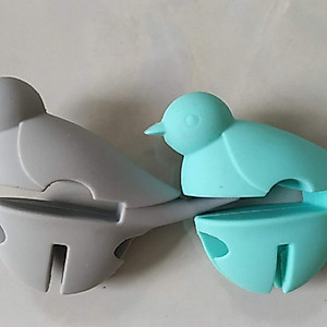 DOITOOL 2pcs Silicone Lid Lifters Spill Proof Lid Lifters Cute Animal Shape Pot and Pan Lid Holder for Soup Pot Kitchen Gadget Tools Cooking Helper (Bird Random Color)