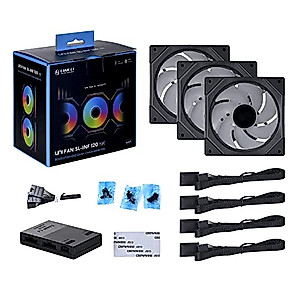 Lian Li UNI FAN SL-INFINITY 120 RGB Triple Pack Black with controller - UF-SLIN120-3B