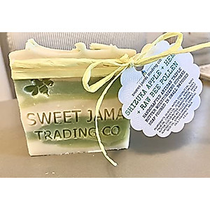 SHIZUKA APPLE-SAGE-HEMP Vegan Natural Handmade Aromatherapy Super Bar Soap w/Anti-aging Korean Ginseng + Raw Bee Pollen | Mother's Day | Anti-Aging | Korean Skin Beauty Products