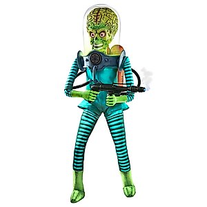 Spirit Halloween Mars Attacks! 6.5 Ft Martian Warrior Animatronic | Animated Decoration | IR Sensor Activated