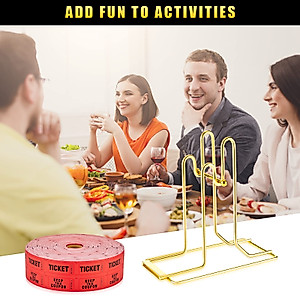 3 Pieces Raffle Ticket Dispenser Brass Ticket Roll Dispenser Raffle Drum for Single Double Roll, Lotteries, Sweepstakes, Charity Auctions, Trade Shows