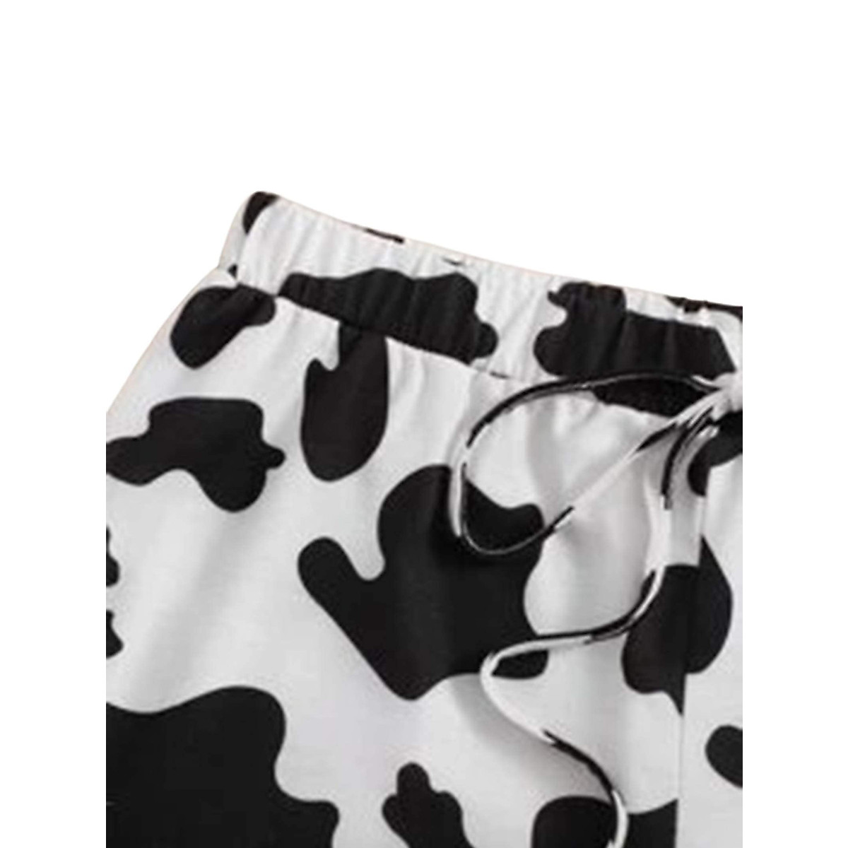 Avanova Women's Cow Print Shorts Elastic Waist Casual Yoga Workout Running Active Shorts Cow Small