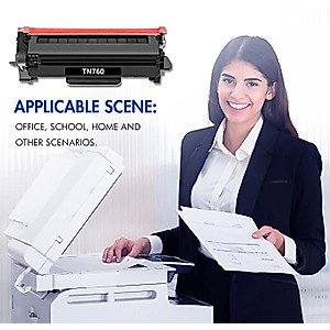 TN760 TN730 Toner for Brother Printer Compatible Replacement for Brother TN760 TN-760 TN 760 TN-730 TN 730 Work for DCP-L2550DW MFC-L2710DW MFC-L2750DW HL-L2350DW HL-L2395DW Cartridge