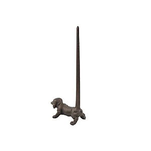 Rustic Copper Cast Iron Dog Paper Towel Holder 12"