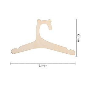 20 Pcs Kids Wooden Hangers，9'' Kids Baby Toddler Children Wooden Hangers,for Clothes & Pants，Baby Children Wooden Hangers