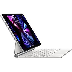Apple USB-C Magic Keyboard for 11-inch iPad Pro 3rd Gen & iPad Air 4th Gen - White (Renewed)