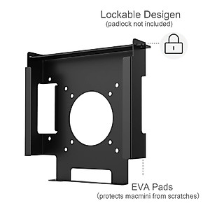 New for MacMini PC Wall Mount Under Desk Holder Bracket, Compatible with for Apple Mac Mini M1 M2 Pro M3 2022 2023 A1347 Desktop Computer, Enhanced Full Steel Two Modes Support Stand Rack