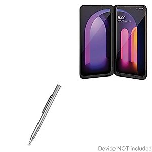 BoxWave Stylus Pen Compatible with LG V60 ThinQ 5G (Stylus Pen by BoxWave) - FineTouch Capacitive Stylus, Super Precise Stylus Pen for LG V60 ThinQ 5G - Metallic Silver