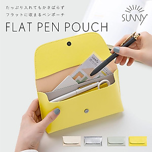 Iroha Publishing SUNNY FLAT PEN POUCH LSPL-04 Misty Green Pencil Case