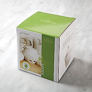 Fox Run Container Garlic Storage and Baking, 5.25" Keeper, White