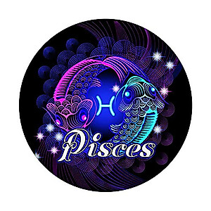 Pisces Awesome Zodiac Gift PopSockets PopGrip: Swappable Grip for Phones & Tablets