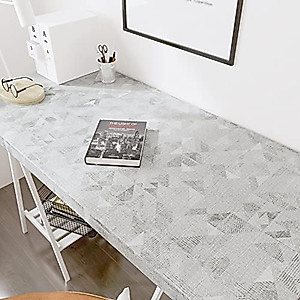 Wallercity Light Grey Grasscloth Peel and Stick Wallpaper Removable Fabric Grass Cloth Wallpaper Self Adhesive Textured Gray Linen Contact Paper for Cabinets Waterproof Drawers Liners Vinyl Paper Film