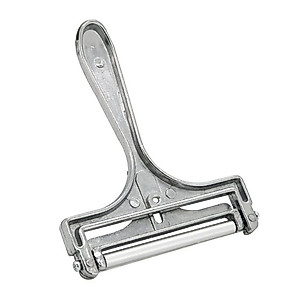 Stainless Steel Cheese Slicer with Wier for Semi Soft, Semi-Hard Cheeses Kitchen Cooking Tool, , Cheese Grater with Handle, Cheese Shredder, Kitchen Gadget, Silver, One Size Fit Most