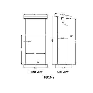 FixtureDisplays® Clear Acrylic Lucite Podium Pulpit Lectern 45" Tall 1803-2