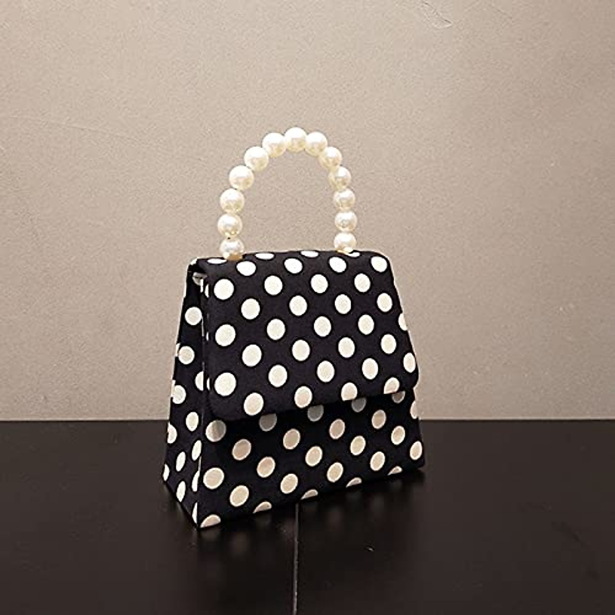 Mellshy Women Polka Dot Tote Bag Top Handle Bag Shoulder Bag Crossbody Bag (Black)