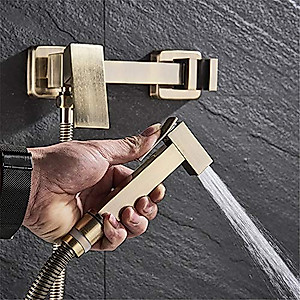 MINJING Bidet Faucets, Antique Bronze Bathroom Shower Tap, Bidet Toilet Sprayer, Toilet Washer Mixer Shower,Antique Bronze A