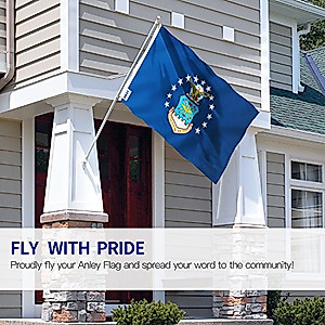 ANLEY Fly Breeze 3x5 Foot US Air Force Flag - Vivid Color and Fade Proof - Canvas Header and Double Stitched - United States Air Force Military Polyester Flags with Brass Grommets 3 X 5 Ft