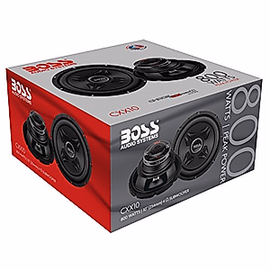 BOSS Audio Systems CXX10 Car Subwoofer - 800 Watts Maximum Power, 10 Inch Subwoofer, Single 4 Ohm Voice Coil, Sold Individually