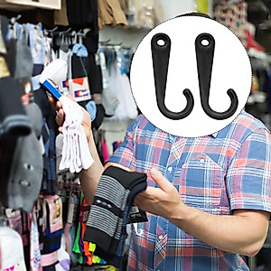 PIYANYO 3/4 inch Plastic Display Hook J-Hook for Clothing Socks Cap Underwear Hanging Display Stand, Black -500pcs