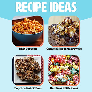 Tasty Hot Air Popcorn Popper, Healthy and Delicious Popcorn in Minutes, Fast and Easy-to-Use, Built-In Measuring Cup and Butter Warmer, 8 Cups, Aqua