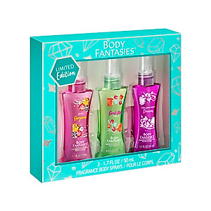 Body Fantasies (1) Box Fragrance Body Sprays 3pc Limited Edition Set - Scents: Stay Gorgeous, Good Vibes Only, Follow Your Dreams - 1.7 fl oz each Spray Bottle