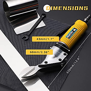 NEWTRY Upgrade Pneumatic Metal Shear Cutter 2-Blade Pneumatic Scissor Stainless Steel Sheet Metal Cutting Tools Industrial Air Cutter for Metal Sheet, Diamond Mesh(upgrade A)