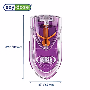 Ezy Dose Pill Cutter with Safety Shield, Safely Cut Pills and Vitamins, Pill Splitter, Colors may vary