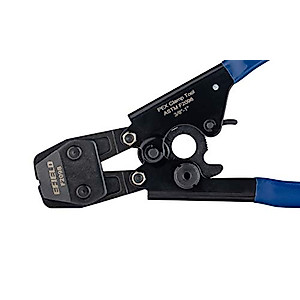 EFIELD Pex Cinch Clamp/Ear Hose Clamps Crimping Tool for Stainless Steel Clamps Sizes from 3/8" to 1" with Metal Pipe Cutter 20pcs 1/2" and 10 pcs 3/4" Clamps Suit all US F2098 Standards