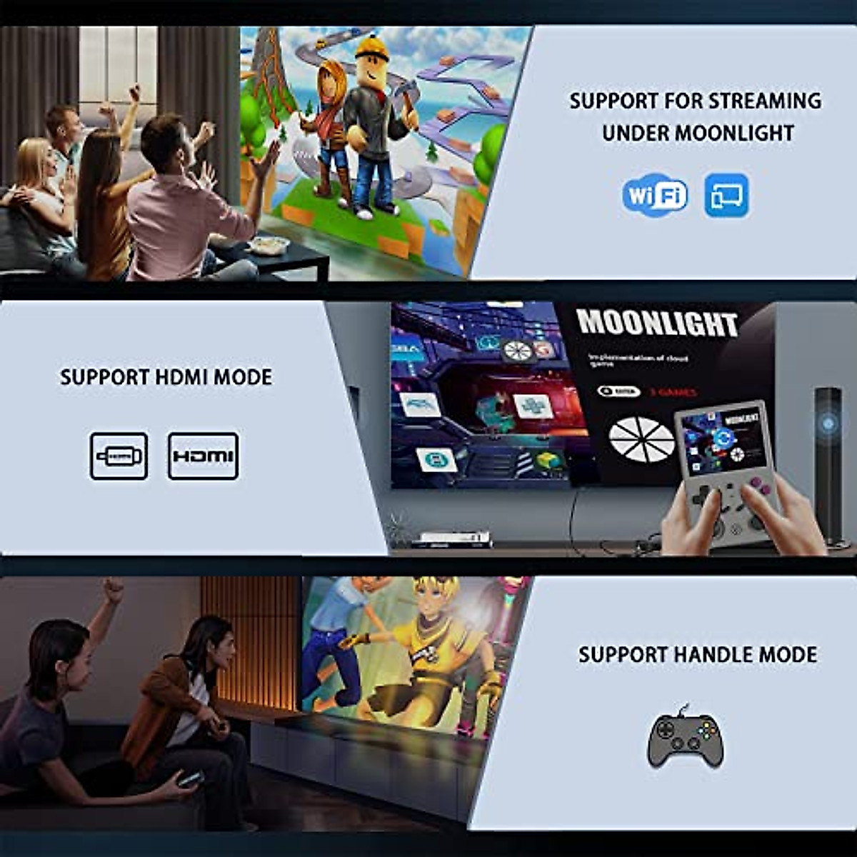 RG353V Handheld Game Console with Dual OS Android 11 and Linux, Retro Handheld Game Console Built-ind 64G TF Card 4556 Games, Support 5G WiFi 4.2 Bluetooth, Streaming and HDMI 3.5 Inch (RG353V Grey)