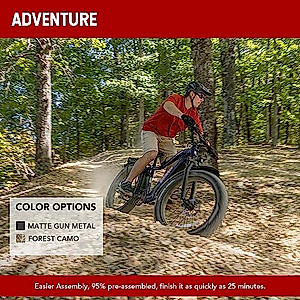 Young Electric E-Scout PRO, 750W Electric Bike Adults, 80Miles Motor Ebike, 48V 20Ah Battery, 26'' Fat Tire 28MPH Men Women Bicycle for Snow Beach Mountain Off Road Commuter (Desert Camo)