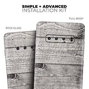 DesignSkinz Dark Washed Wood Planks 2 Protective Vinyl Decal Wrap Skin Cover Compatible with The Samsung Galaxy S20 (Screen Trim & Back Glass Skin)