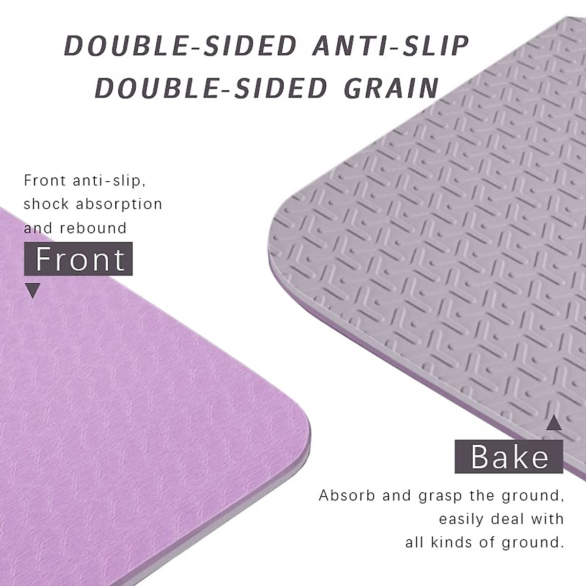 6mm Yoga Mat For Beginner TPE Non-slip Mat Yoga Sports Exercise Pad With Position Line Home Fitness Gymnastics Pilates Mats (Blue,71"L x 24.8"W x 0.25"Th)