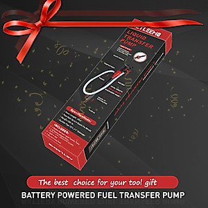 Portable Power Battery Pump, Water&Fuel Transfer Pump Up to 2.2 GPM, Battery Operated Siphon Liquid Extractor, 35.4 in Hose for Gasoline Diesel Oil Fish Tank