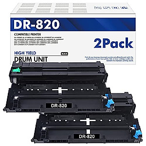 DR820 DR 820 Drum Unit: Compatible for DR-820 TN850 2-Pack Drum Replacement for Brother HL-L6200DW MFC-L5850DW MFC-L5900DW MFC-L6700DW MFC-L5800DW HL-L6400DW HL-L6200DWT HL-L5200DW HL-L5100DN Printer
