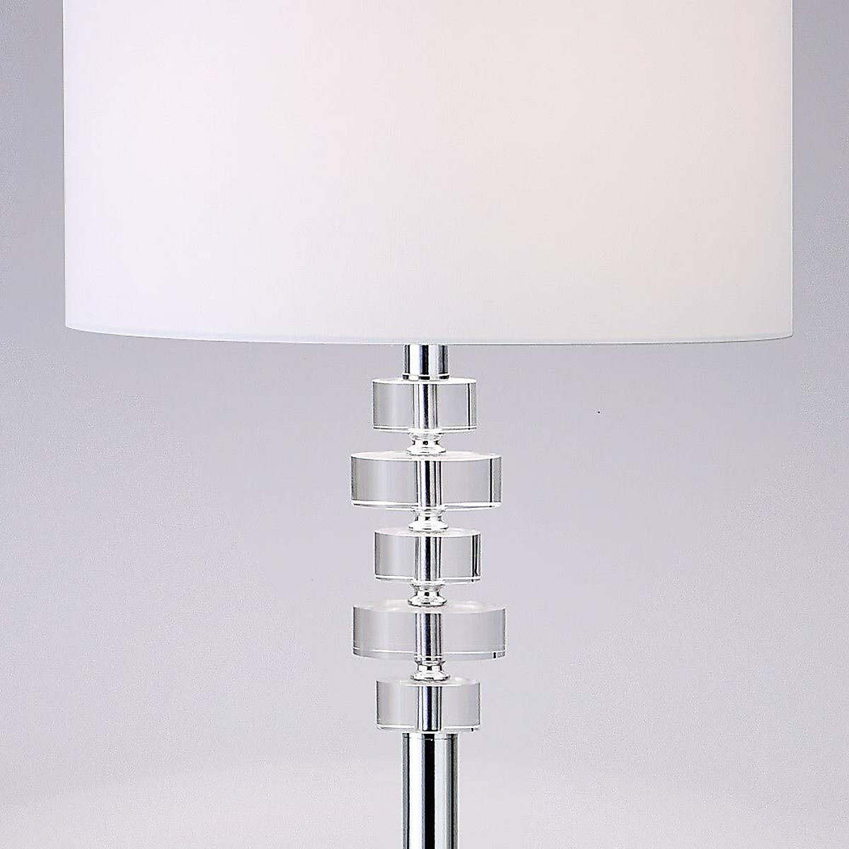 Crystal Floor Lamp Clear Glam Modern Contemporary Chrome