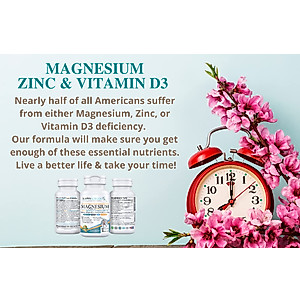 (120 Capsules), Glycinate, Bisglycinate, Malate, Zinc, Vitamin D3 for Brain, Sleep, Cramps, Headaches, Energy, Bones, Immune, Providing 280mg Elemental Magnesium, from KAPPA NUTRITION