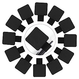 SLSON 12 Pack Notebook Pen Loop Holder Self-Adhesive Pen Holder Pencil Holders Elastic Loop Designed for Notebooks Journals Calendars (Black)