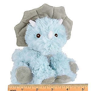 Bearington Lil' Tracer Plush Stuffed Animal Dinosaur with Rattle, 5 inch