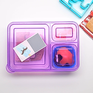 Complete Bento Lunch Box Supplies and Accessories For Kids - Sandwich Cutter and Bread Crust Remover - Mini Vegetable Fruit cookie cutters - Silicone Cup Dividers - Food Picks and FREE Lunch Notes