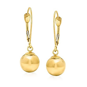 Ross-Simons 8mm 14kt Yellow Gold Bead Drop Earrings