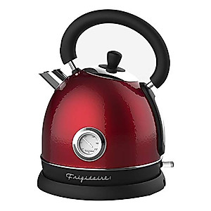 Frigidaire Retro Electric Hot Water Kettle with Speed Boil Tech, Bpa-Free, 1.8, Stainless Steel, Red