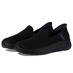 Skechers Go Walk Arch Fit Summer Views Hands Free Slip-Ins Black 9 B (M)