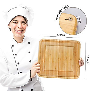 Mosskic Cheese Board and Knife Set,Bamboo Charcuterie Boards Platter Serving Tray for Housewarming Party Birthday Wedding Gifts