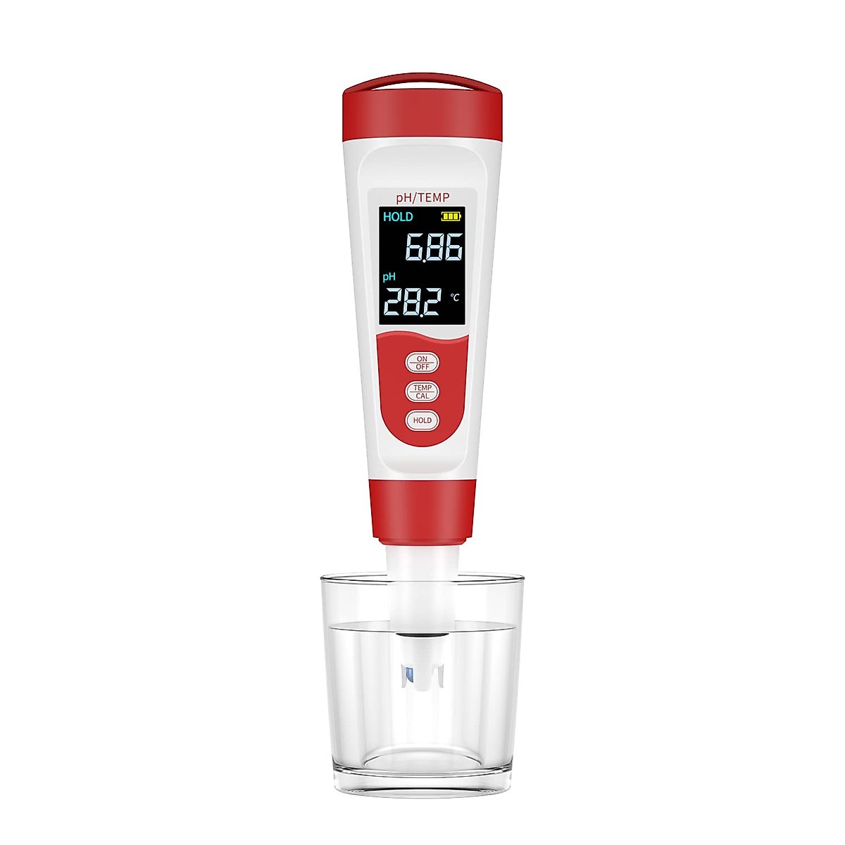meross PH Meter, Digital PH Meter for Water Hydroponics with ATC, IP67 PH/Temp 2 in 1 Tester Pen with 0-14 PH Measurement Range, 0.01PH High Accuracy Mini Pen for Pool, Drinking Water